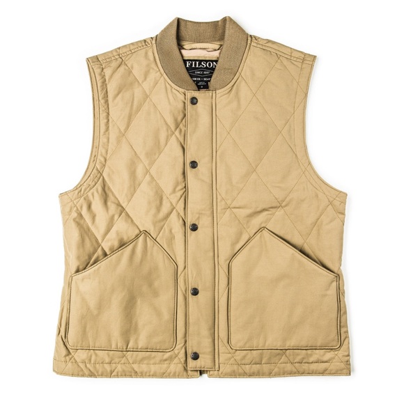 Filson | Jackets & Coats | Nwt Filson Quilted Pack Vest In Grey Khaki ...